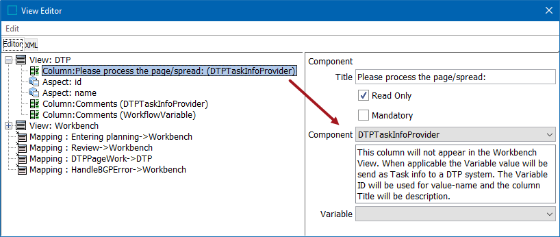 Configuring DTP Task Views for InDesign