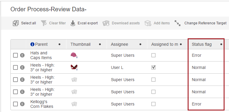 Status Flags in Web UI