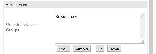 Restricting and Sharing Advanced Searches