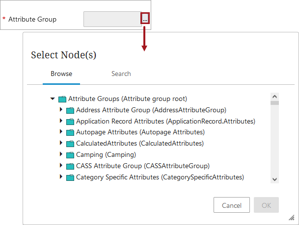 Attribute Value Group Component