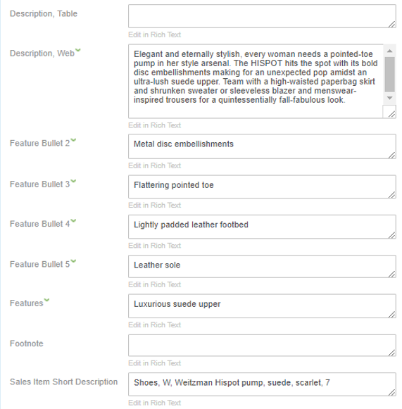 Attribute Value Group Component