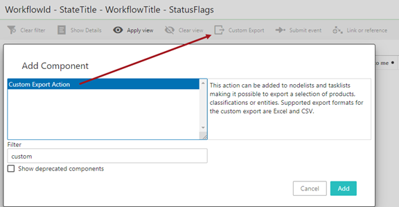 Custom Export Action
