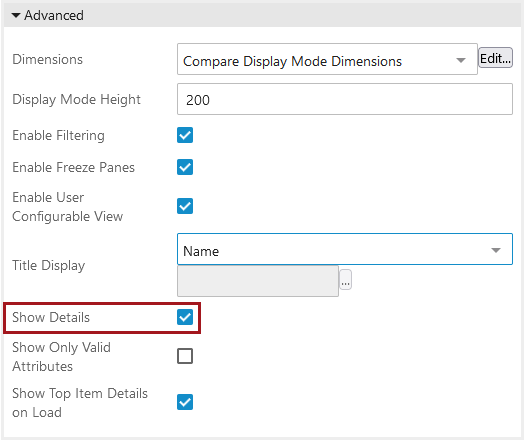 Using Checkbox Selection and Details Icons