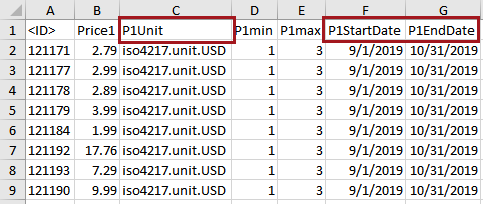 Defining Import Settings for Commercial Data