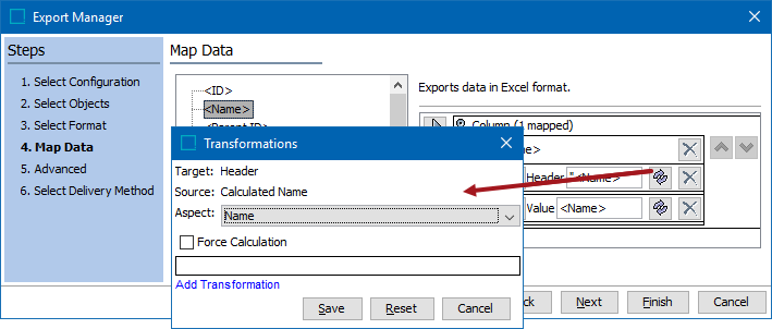 Outbound Map Data - Transform