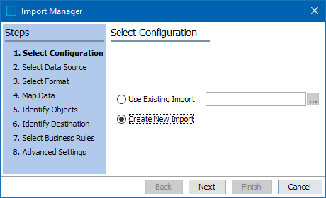 Creating a Data Import
