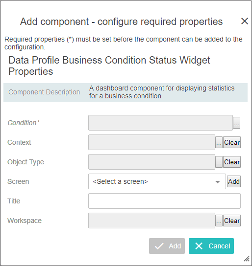 Data Profile Widgets in Web UI