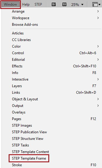 STEP Template Frame