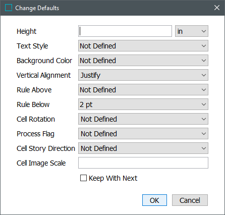 Configuring Settings for Row Types and Rows