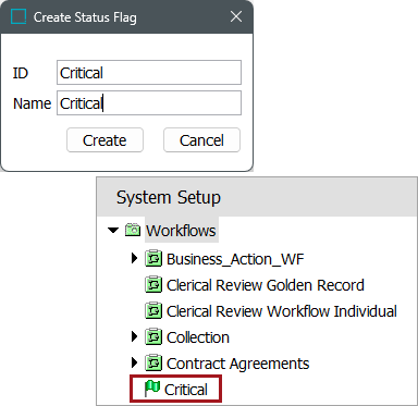 Initial Setup for Status Flags in Workflows