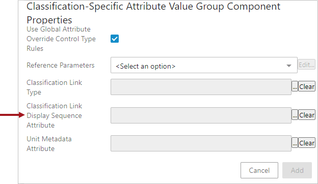 Classification-Specific Attribute Value Components