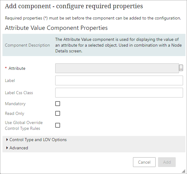 Attribute Value Component