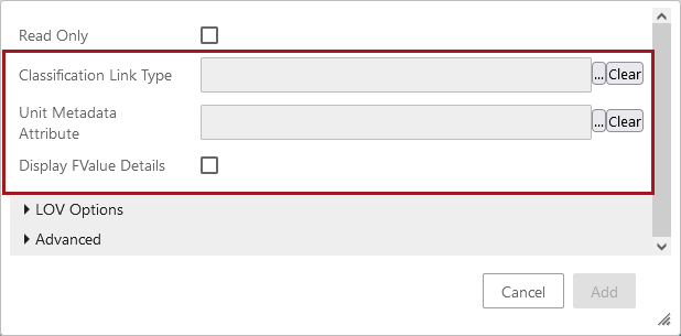 Classification-Specific Attribute Value Components