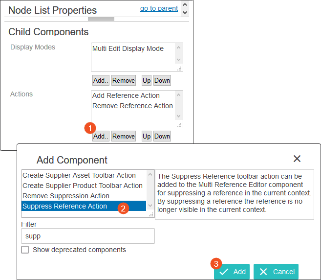 Suppressing References in the Multi Reference Editor