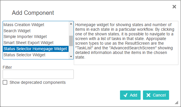 Adding Widgets to a Homepage