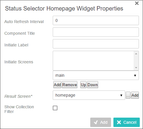 Adding Widgets to a Homepage