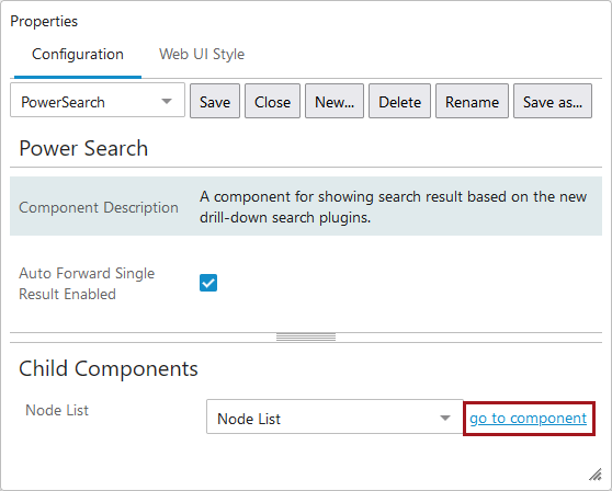 Power Search Screen