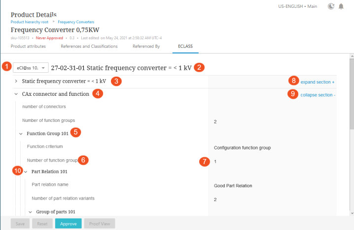 ECLASS Advanced Screen