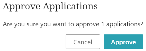 Approve Application Action Component
