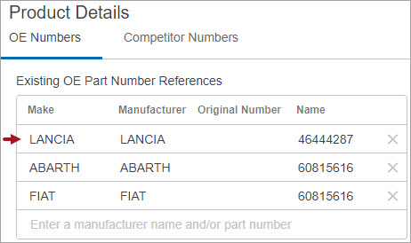 Adding Part Number References Manually
