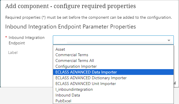 Configuring a File Loading Widget for ECLASS Advanced Data Imports