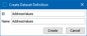 Creating a Dataset Definition