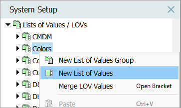 Creating an LOV
