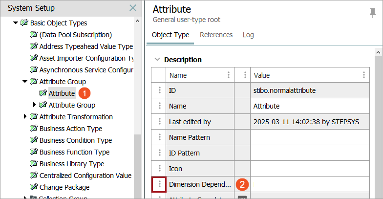 Maintaining Dimension Dependent Object Types