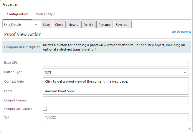 Proof View Action Button