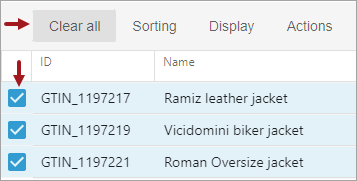 Search Screen Select All