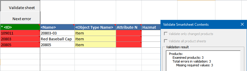Mandatory Attributes and References in Smartsheets