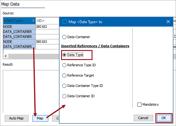 Data Container Type ID - Map Inbound