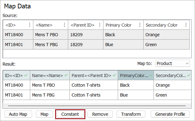 Inbound Map Data - Constant