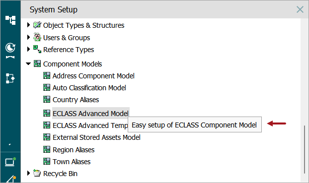 Run Easy Setup of ECLASS Advanced Industry Standard