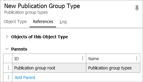 Creating a Publication Group Object Type