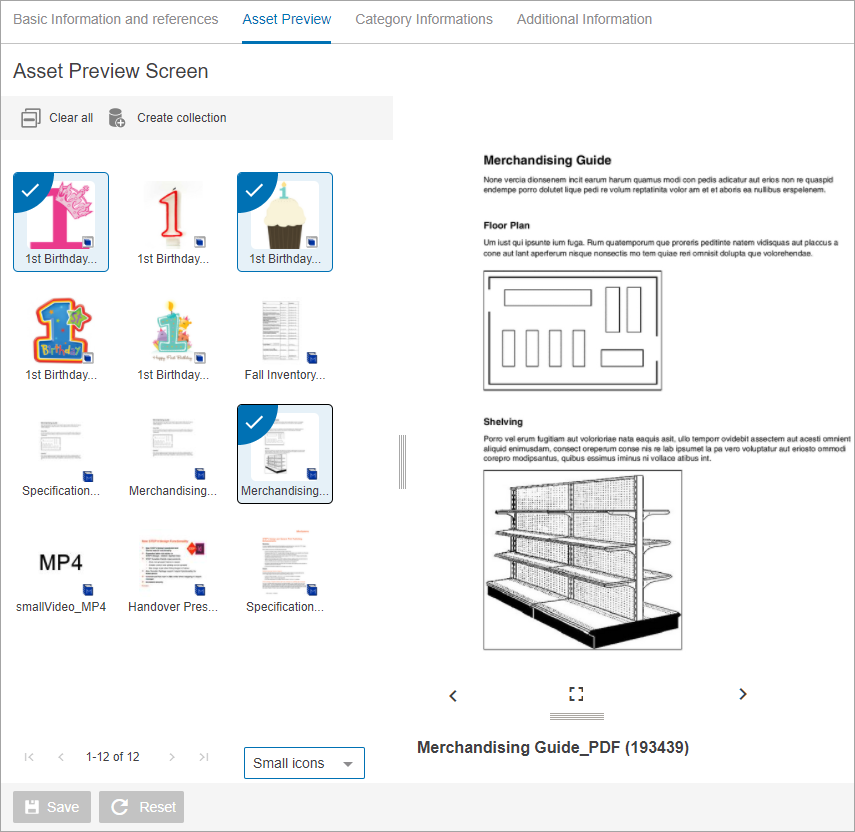 Asset Previews in Web UI
