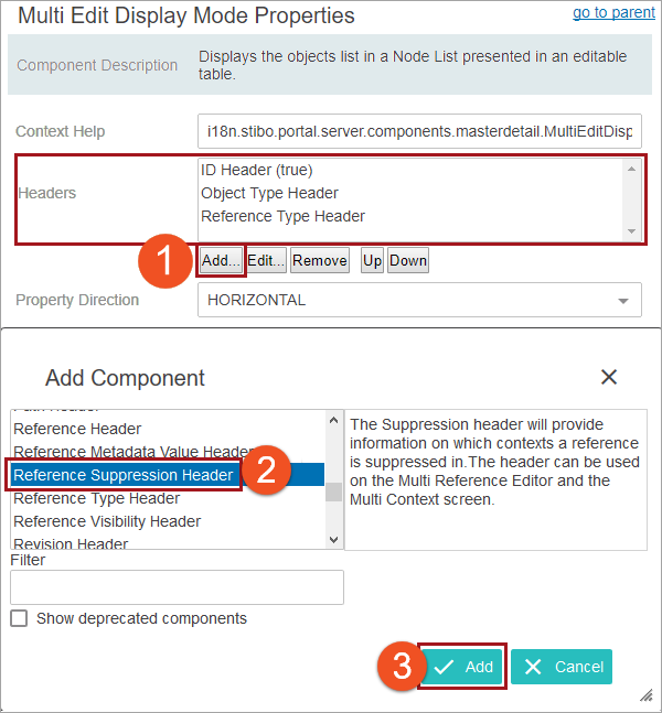 Suppressing References in the Multi Reference Editor