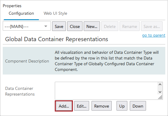 Global Data Container Representations