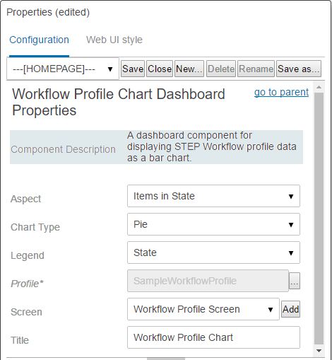 Workflow Profile Chart Dashboard