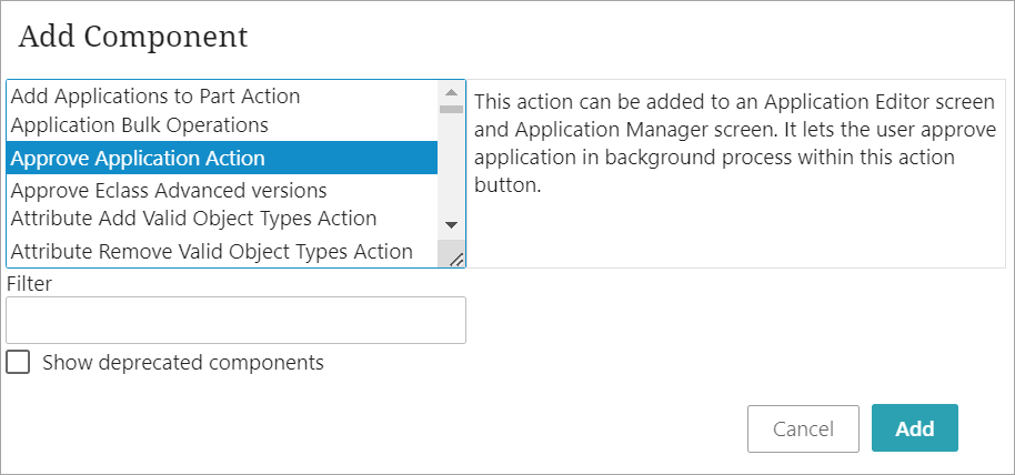 Approve Application Action Component