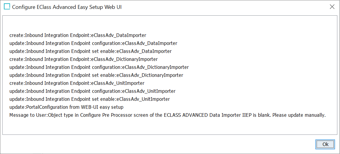 Run Easy Setup of ECLASS Advanced Industry Standard
