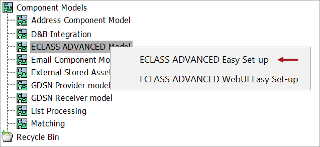 Run Easy Setup of ECLASS Advanced Industry Standard